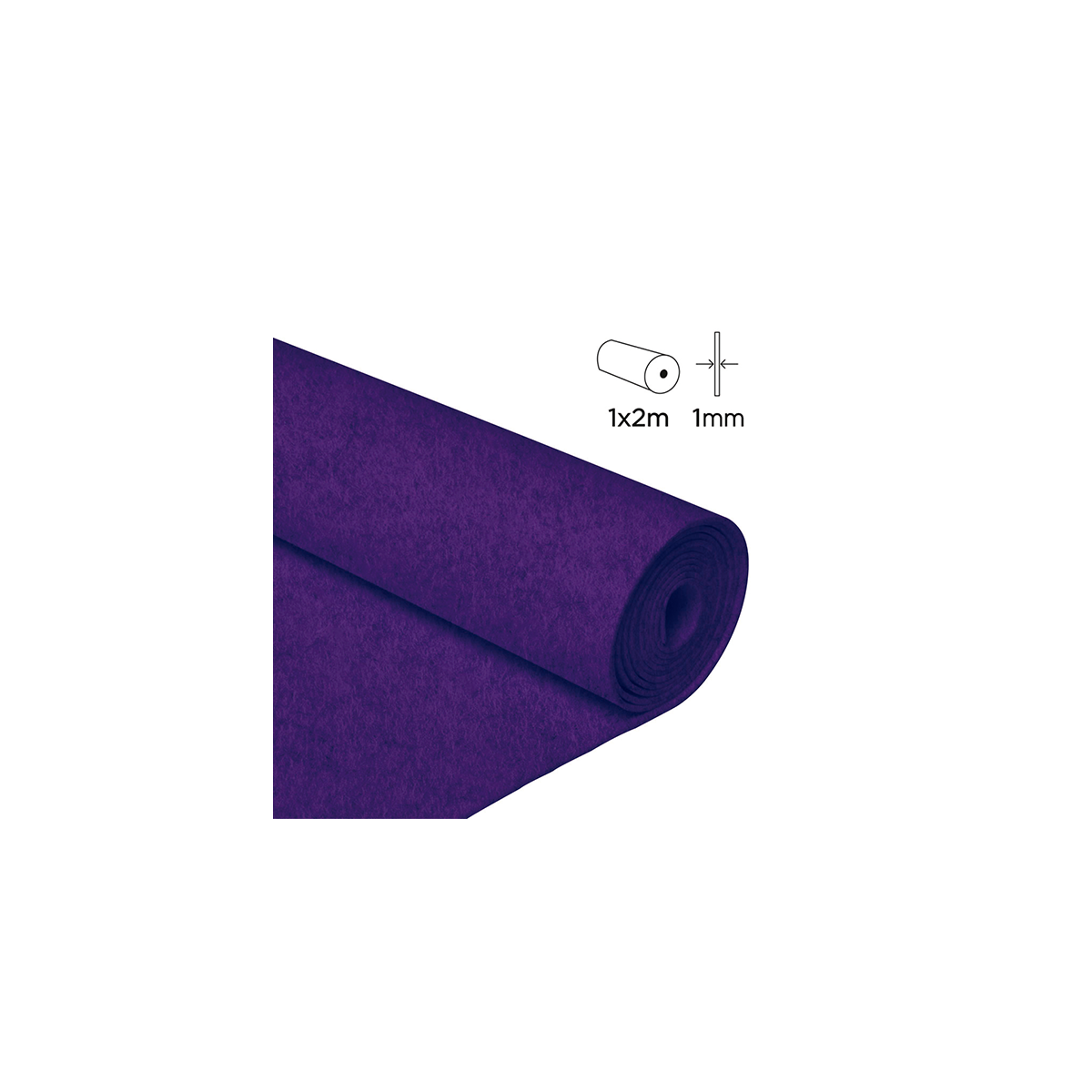 Rollo fieltro 1x2 metros